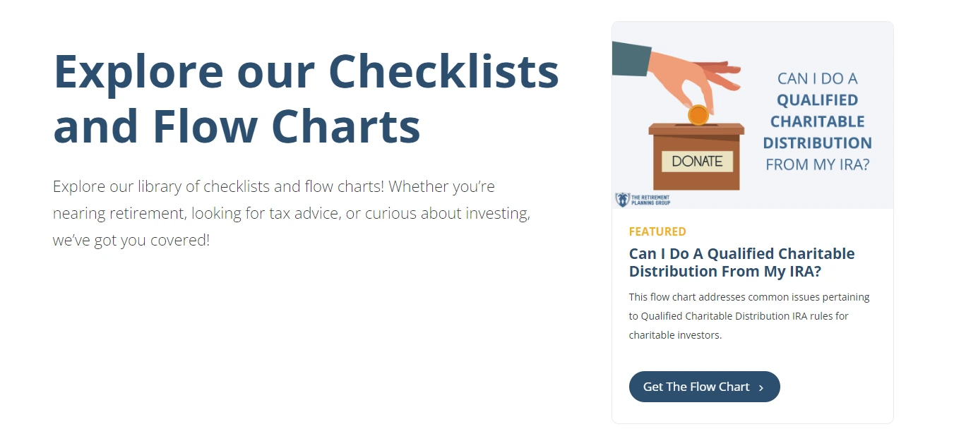 Checklists and Flow Charts - The Retirement Planning Group